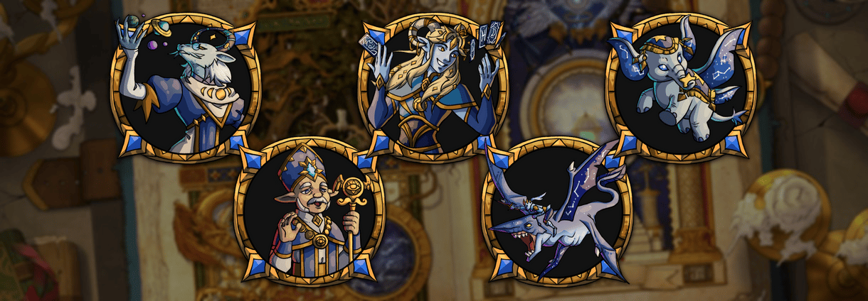 Celestial Tome Token Pack | Hand-Drawn Fantasy RPG Tokens by Czepeku