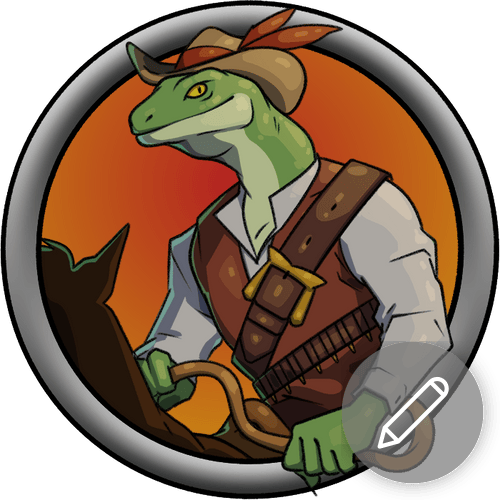 Lizardfolk Cowboy Token Builder | Customize and Randomize Czepeku Tokens
